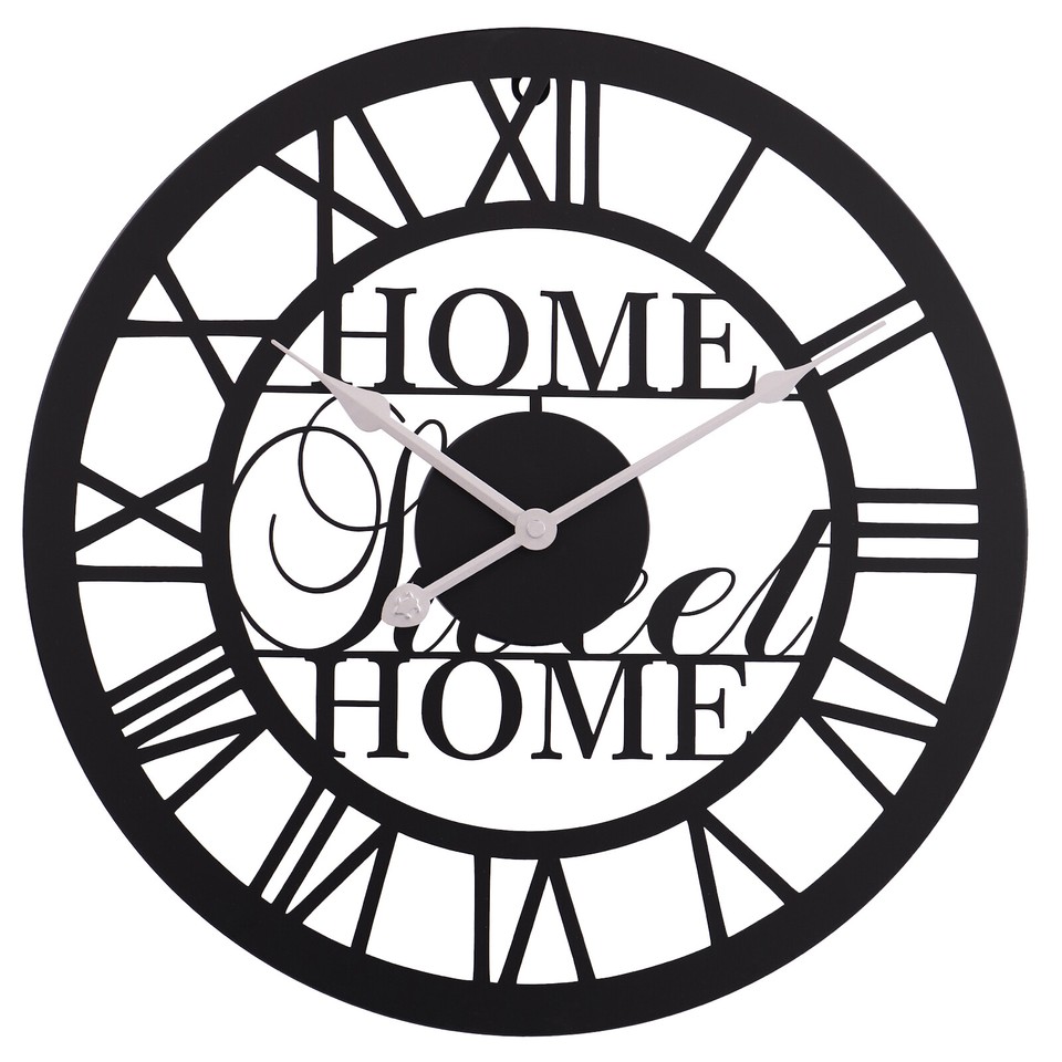 Extra Large Roman Clock Numerals Skeleton Open Face Round Wall Clock ...