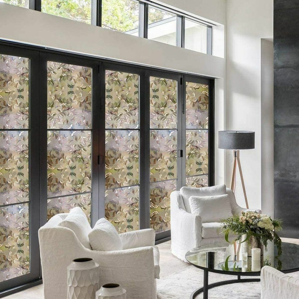 Home Window Film Privacy Static Cling Stained Glass Film Sticker ...