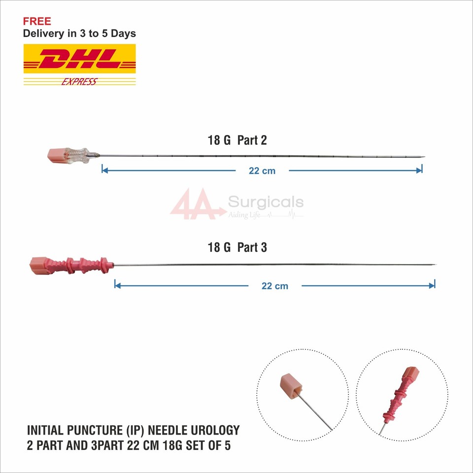 4A Initial Puncture (IP) Needle Urology 2part and 3part 22 cm 18G Set ...