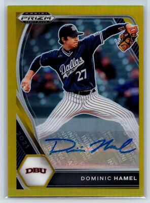 Dominic Hamel 2021 Panini Prizm Draft Autographs Gold Prizm AU,SN #/10 ...