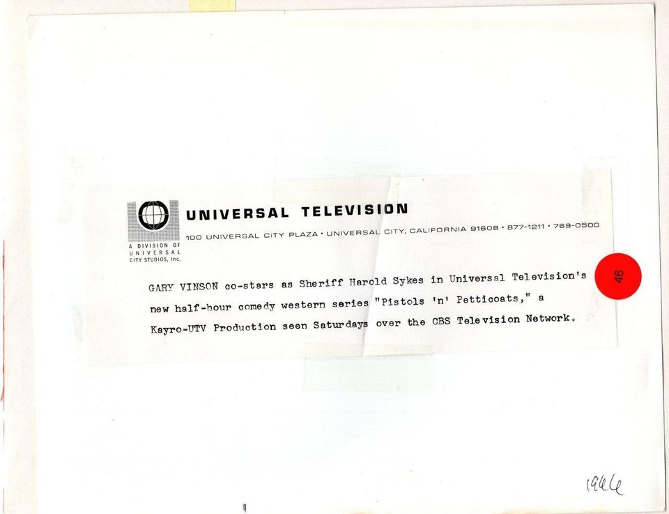 Gary Vinson "Pistols 'n Petticoats" - TV Photo | eBay