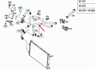 NEU MERCEDES-BENZ W166 GLE KÜHLSCHLAUCH A1665009075 | eBay