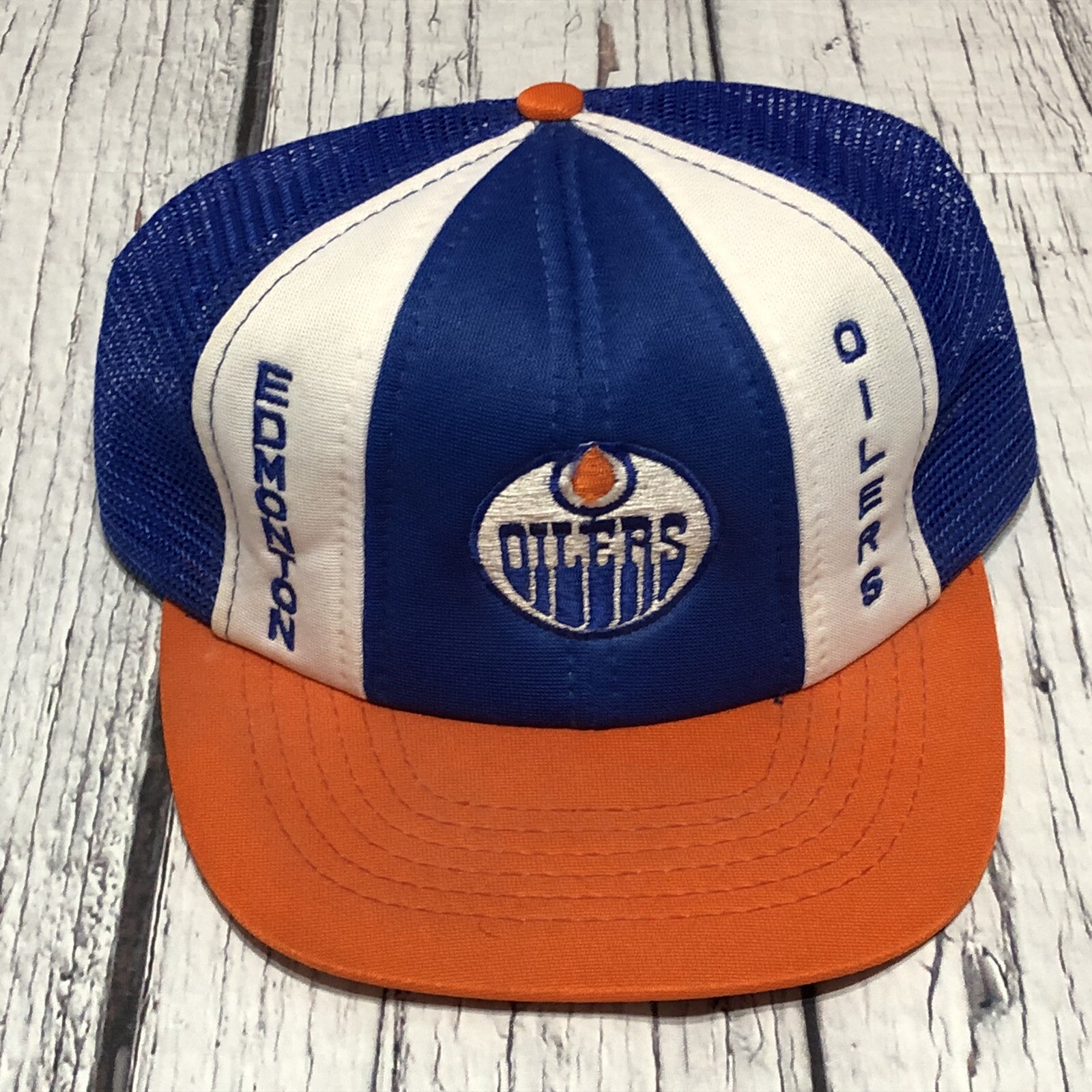 Vintage 80’s Rare Edmonton Oilers Mesh Trucker Hat Al… - Gem