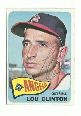 Lou Clinton 1965 Topps autographed auto signed card Angels | eBay