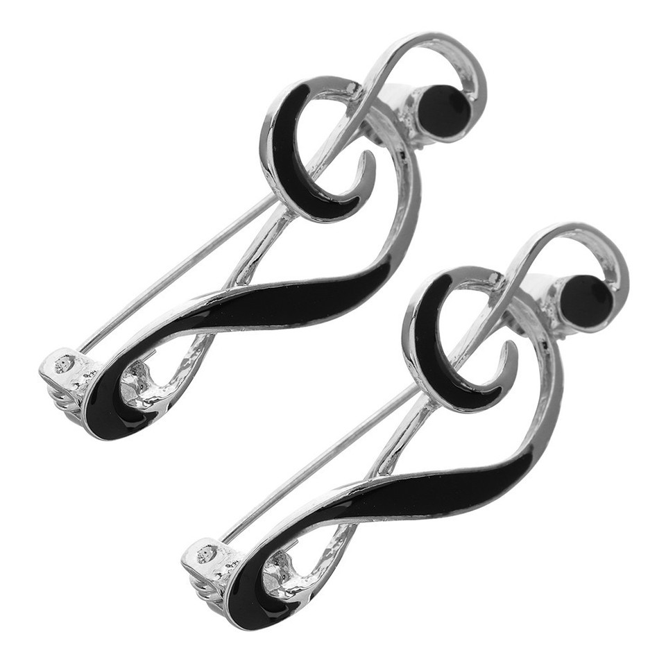 2 Pcs Music Instrument Lapel Pin Alloy Brooch Men's Note Clothes Jacket ...