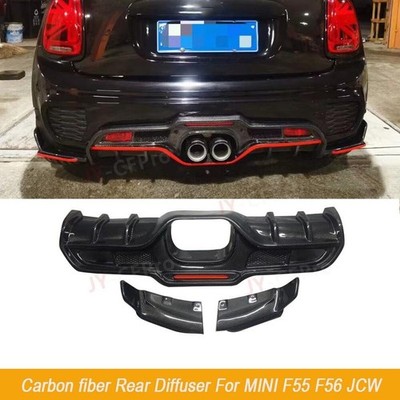 Carbon Fiber Add-on Rear Bumper Diffuser for Mini Cooper F55 F56 only ...