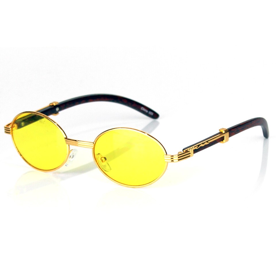 New Mens Womens Fashion Oval Sunglasses Vintage Retro Buffs Designer ...