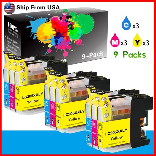9-Pack LC205 XXL Ink Cartridge Fit For MFC-J4420DW MFC-J4320DW Printer ...