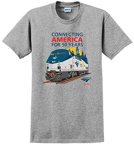 Amtrak 46 In Philly 50th anniversary Sports gray printed T-shirt AMT ...