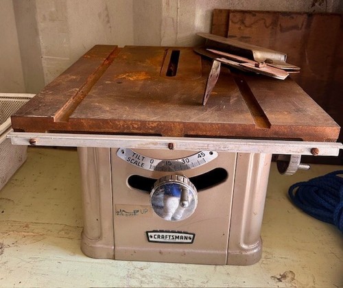 Vintage CRAFTSMAN Table Saw No. 103-24243 for Parts? No Motor | eBay