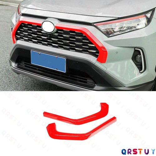 2019-2024 For Toyota RAV4 Bright Red Front Grille Grill Cover Strips ...