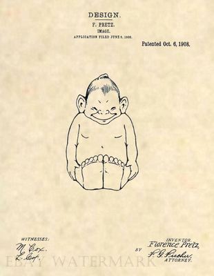 Billiken Royal Order of Jesters Patent Art - ROJ "Good Luck" Shriner ...