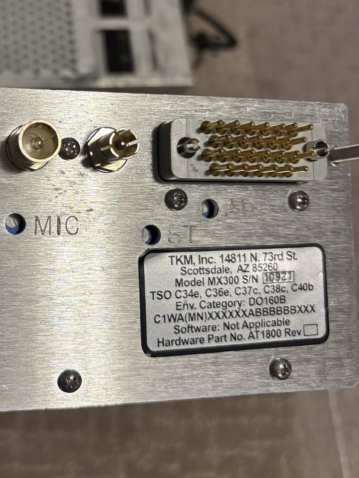 TKM MX300 Nav/Com Radio, Tray, Wire Harness, Indicator, 14V | eBay