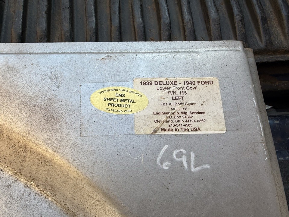 EMS 1939 Ford Deluxe & 1940 Ford Cowl Side Patch Panels Coupe Sedan ...