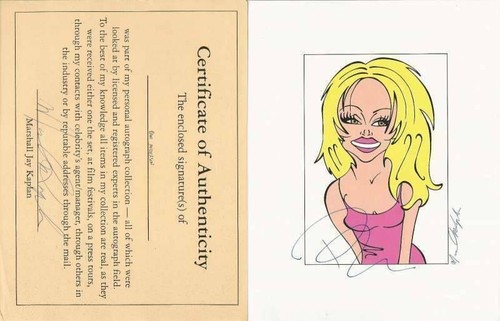 Cartoon Caricature 8x10 Autographed Signed by Star & Artist: Pamela ...