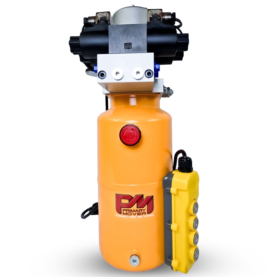 Primary Mover 12V Dual Double-Acting Hydraulic Dump Trailer Pump (Steel ...