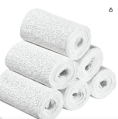 12 Rolls of Modelling Plaster Cloth Cast Tape Bandages for Railway ...
