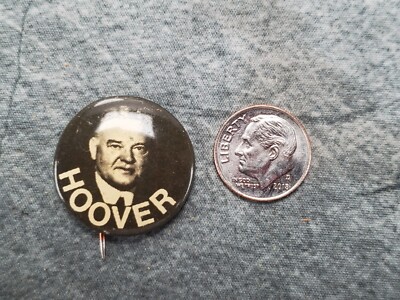 Hoover 1 Inch Political campaign button Reproduction | eBay