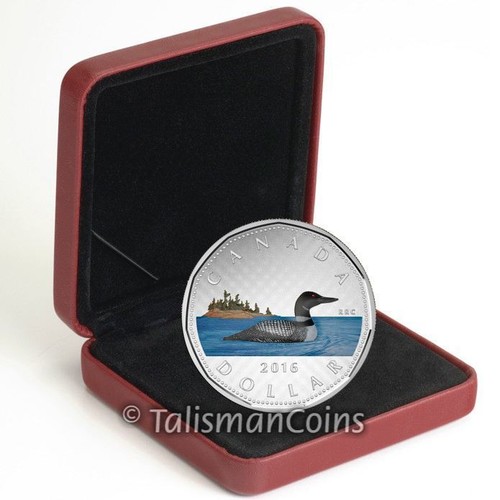 Canada 2016 LOONIE Big Coins Series Color Loon $1 5 Oz Pure Silver Prf ...