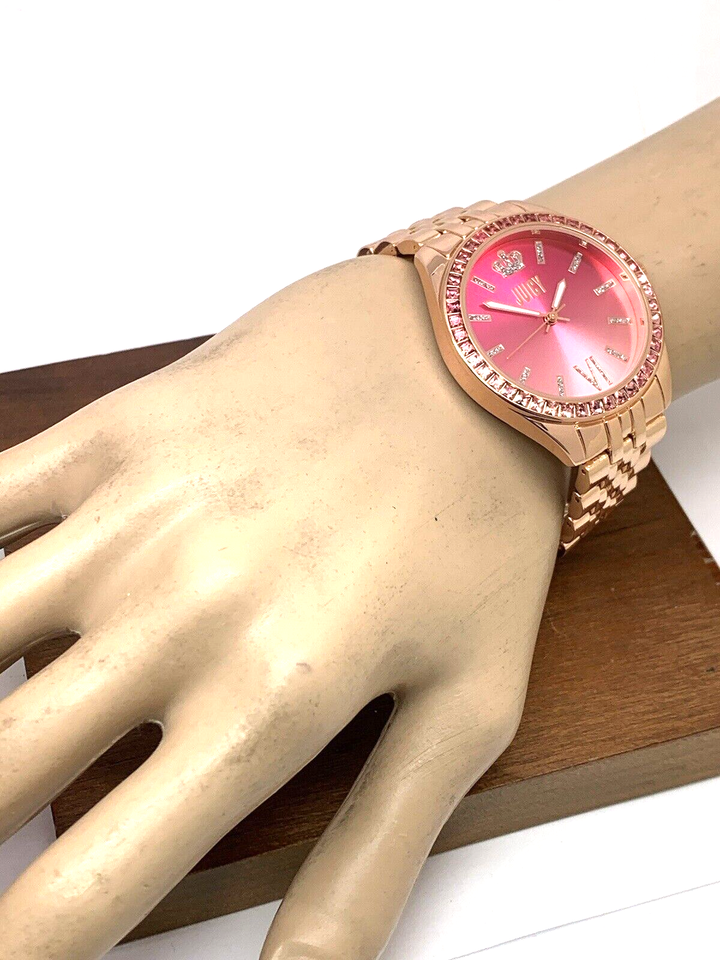 Juicy By Juicy Couture Women's Watch JC/5028 Quartz Pink Dial Rose Gold ...
