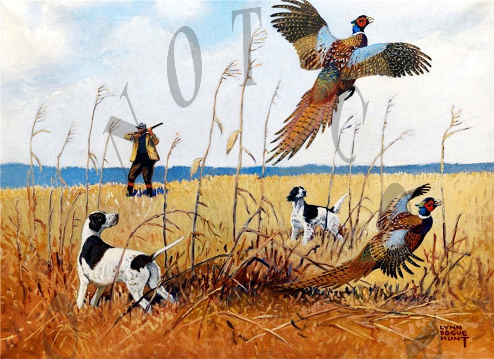 ANTIQUE PHEASANT HUNTING LYNN BOGUE HUNT REPRO 8X10 PHOTO PRINT ENGLISH ...