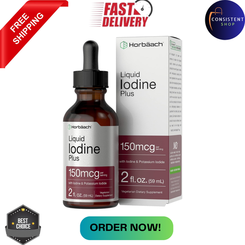 Liquid Iodine Solution Drops | 2 Fl Oz | 150 Mcg | Iodine & Potassium ...