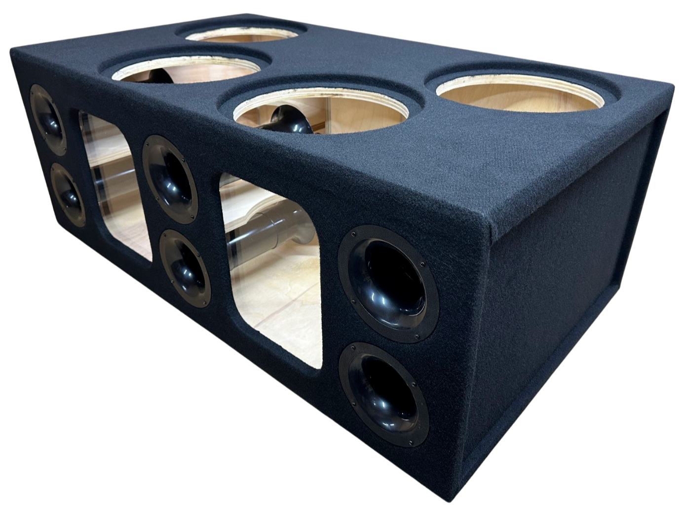 Custom Ported Sub Enclosure Box for 4 12" American Bass XFL XFL-12 Subs ...