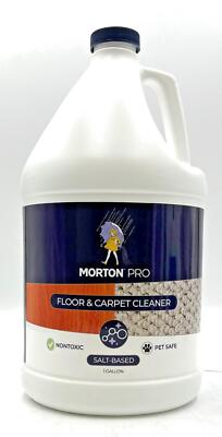 Morton Pro Salt-Based Floor & Carpet Cleaner Nontoxic Pet Safe 1 Gallon ...