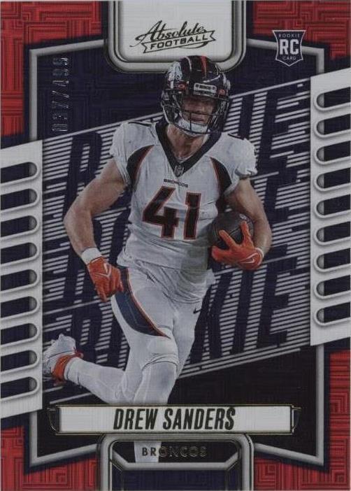 2023 Panini Absolute - Rookies Drew Sanders #177 Red Squares /499 (RC ...
