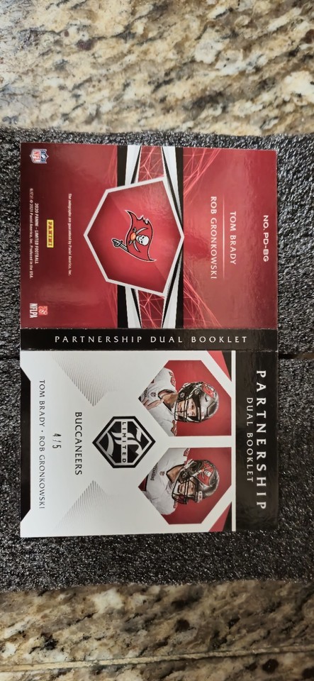 2020 Panini Limited Auto Book TOM BRADY/ROB GRONKOWSKI Partnership 4/5 ...