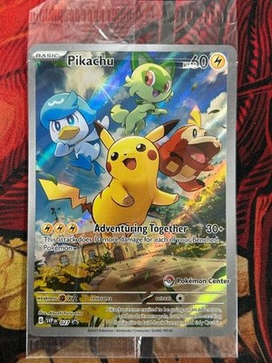 Pokemon TCG Pikachu - 027 Pokemon Center Exclusive Stamped Promo Card ...