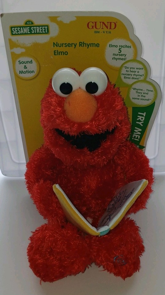 Sesame Street Nursery Rhyme Talking Singing Elmo 15" Plush Toy In Box New | eBay