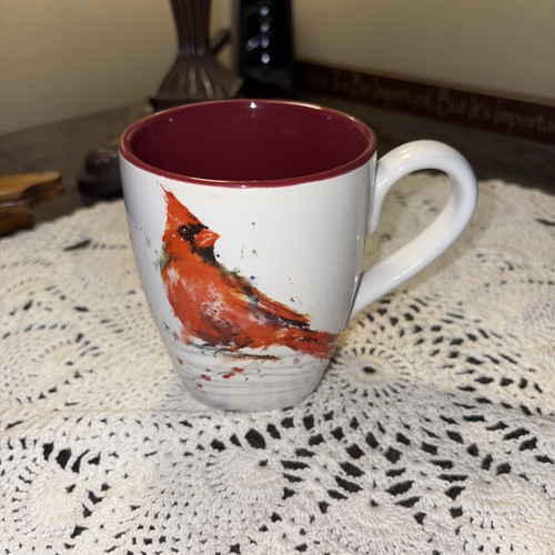 Dean Crouser Demdaco Watercolor Red Cardinal Bird Coffee Tea Mug ...