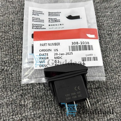 New RV Generator Rocker Start Stop Switch Red lens Fits Onan Cummins ...