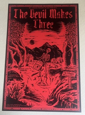 The Devil Makes Three Concert Poster San Francisco 2025 F-1864 The ...