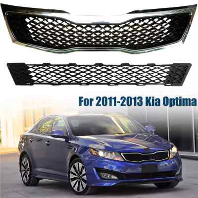 For 2011 2012 2013 Kia Optima LX EX Front Bumper Upper & Lower Grille ...