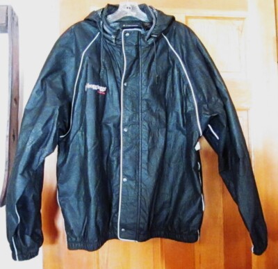 Frogg Toggs Men's black Full Zip/Snap Hooded Polypropylene Rain Jacket ...