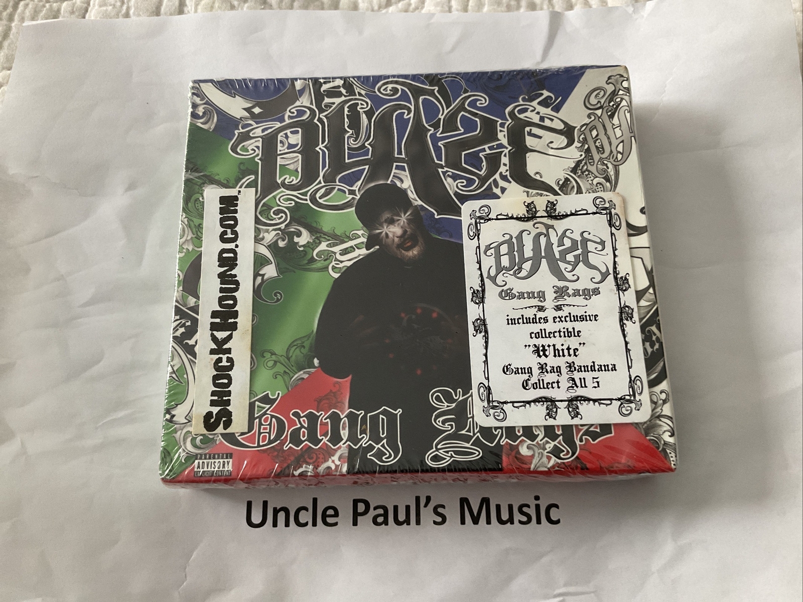 Gang Rags By Blaze Exclusive White Bandana OOAK RARE Brand New Factory ...