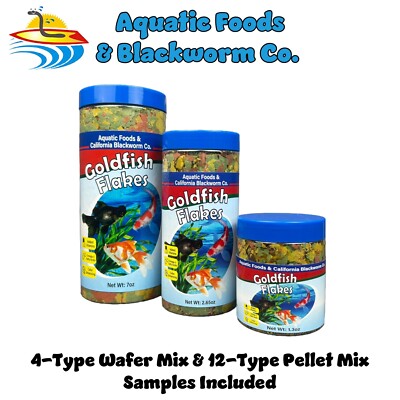 Goldfish & Tropical 3-Type Flakes. With FREE 12-Type Pellet Mix & 4 ...
