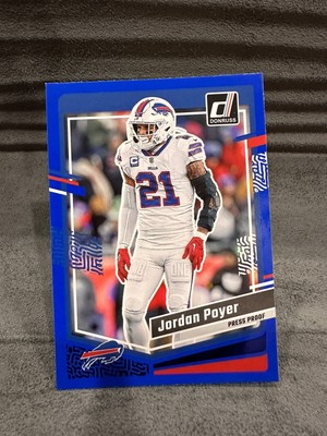 2023 Panini Donruss Football Card JORDAN POYER #31 Blue Press Proof ...