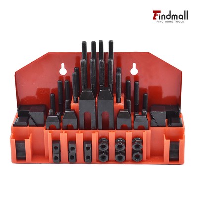 Findmall 58 PCS 3/8-16 Bolts Machine Tool Fixtures 7/16" T-Slot Clamp ...