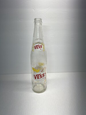 Vintage Vess Soda Pop Bottle 16 oz Two Sided Guitar Mask Mardi Gras ...