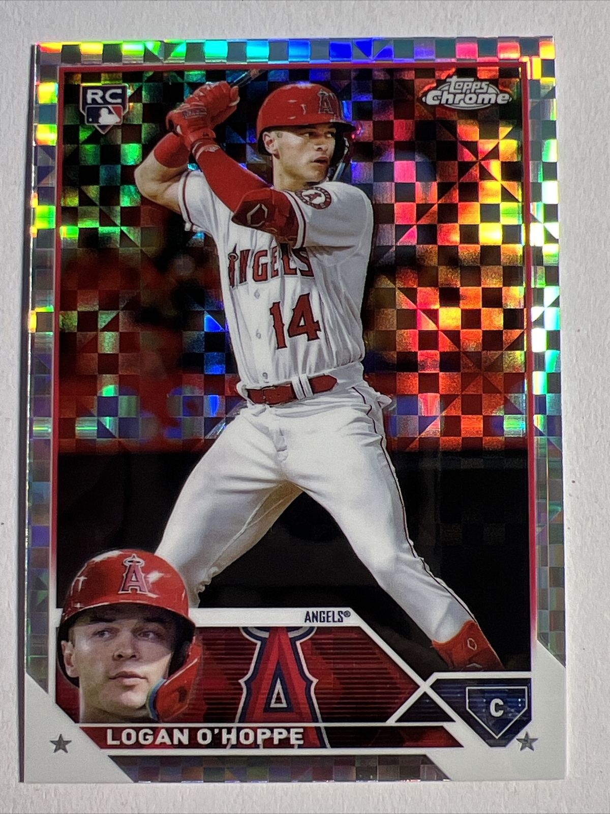 LOGAN O'HOPPE 2023 Topps Chrome Baseball X-Fractor rookie card #188 ...