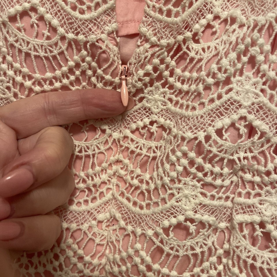 SOUTHERN TIDE Dress Women's 0 Pink Ivory Sleeveless Sawyer Lace Lined ...