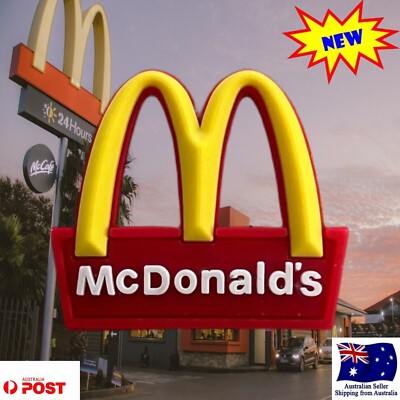 McDonalds M Logo Sticker Soft 3D Maccas Golden Arches Emblem Badge AMG ...