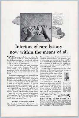 1925 National Lead Vintage Ad House Home Dutch Boy Decorative Paint ...