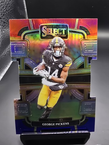 2023 Select Prizm Red and Blue Die Cut #83 George Pickens - Pittsburgh ...