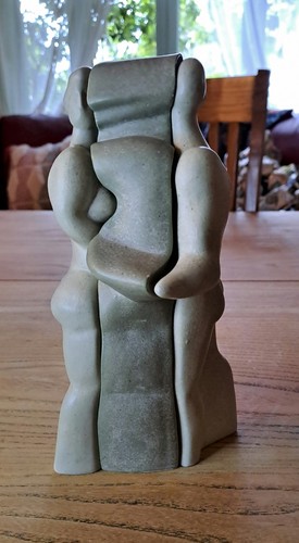 Ceramic Sculpture Of Two Interlocking Embracing Figures By Artist Peter ...