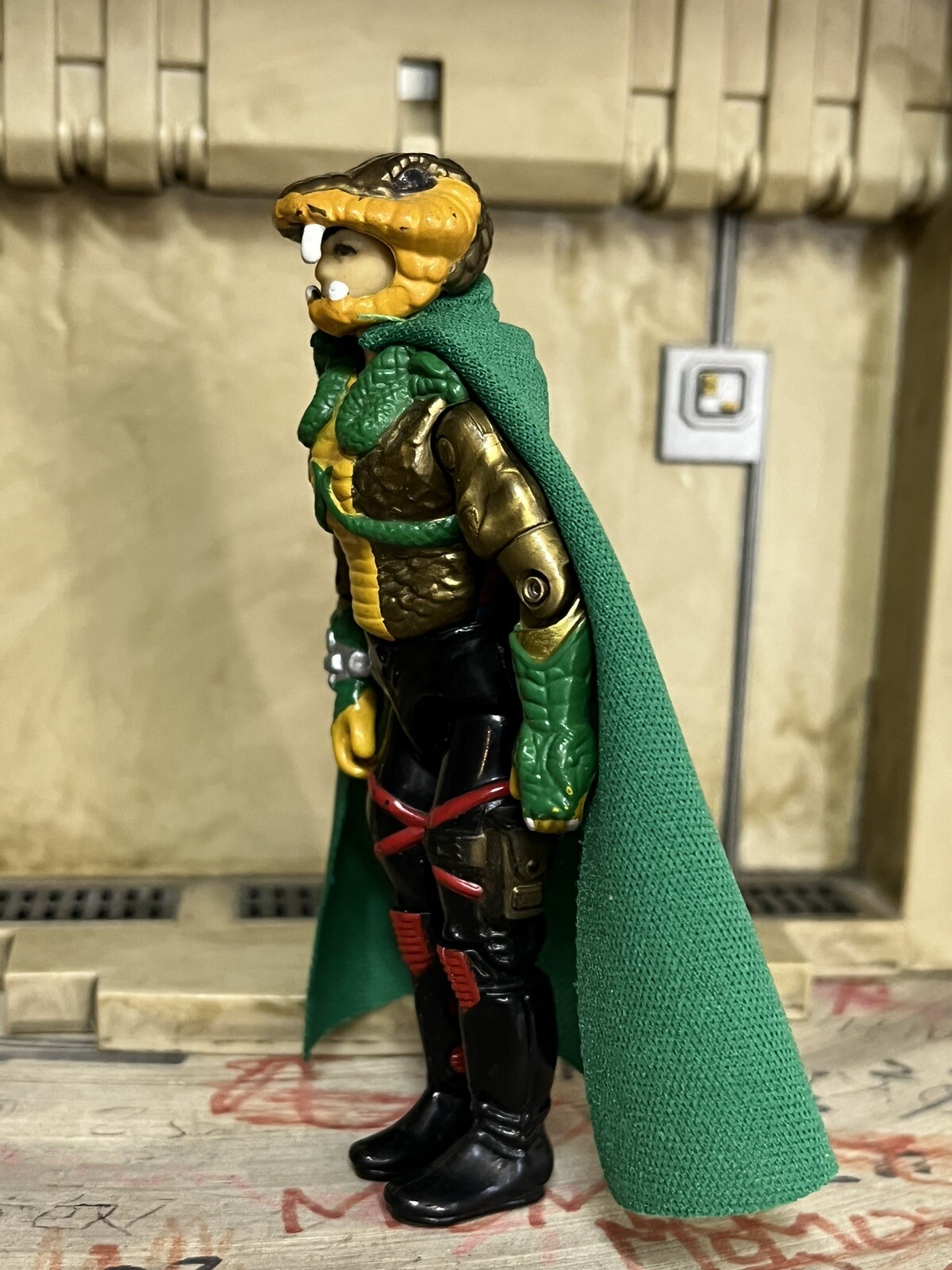 Custom 1986 GI Joe Serpentor Green Cape G.I. Joe (cape Only) Cobra ARAH ...