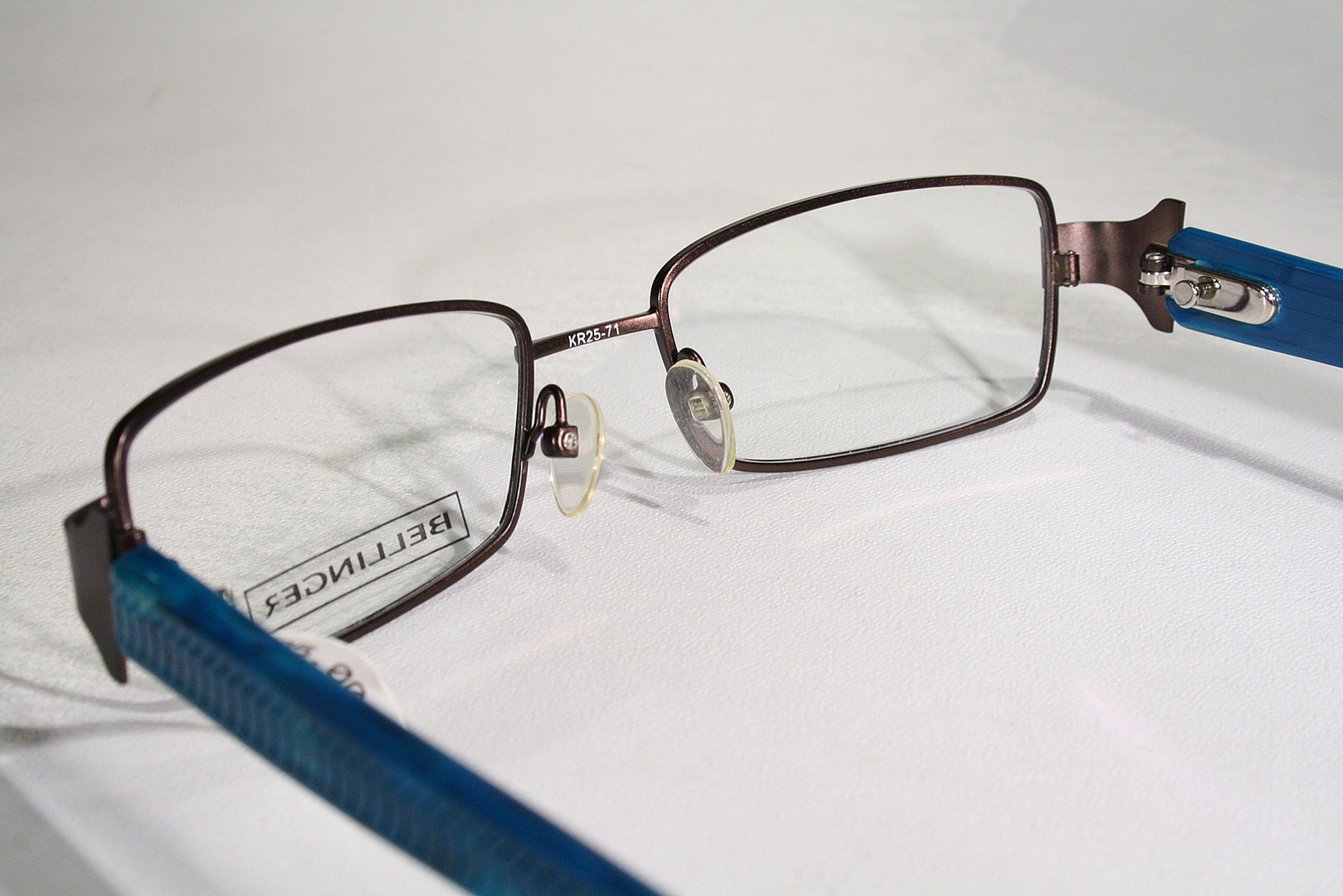 BELLINGER Satin Black Nordic Eyeglass Frames Glasses with Greenish Blue ...